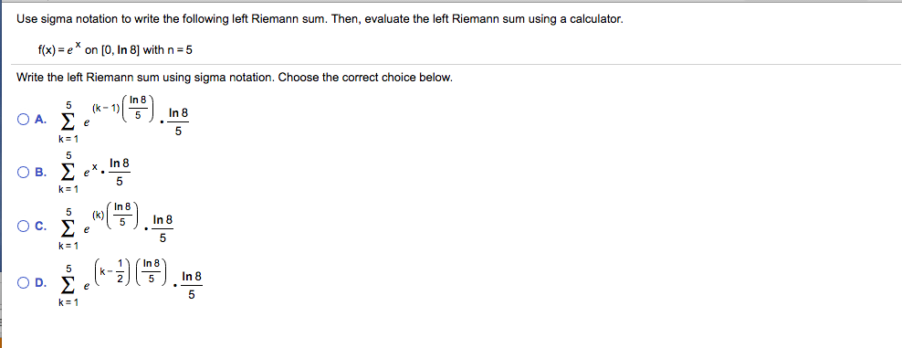 Solved Use sigma notation to write the following left | Chegg.com
