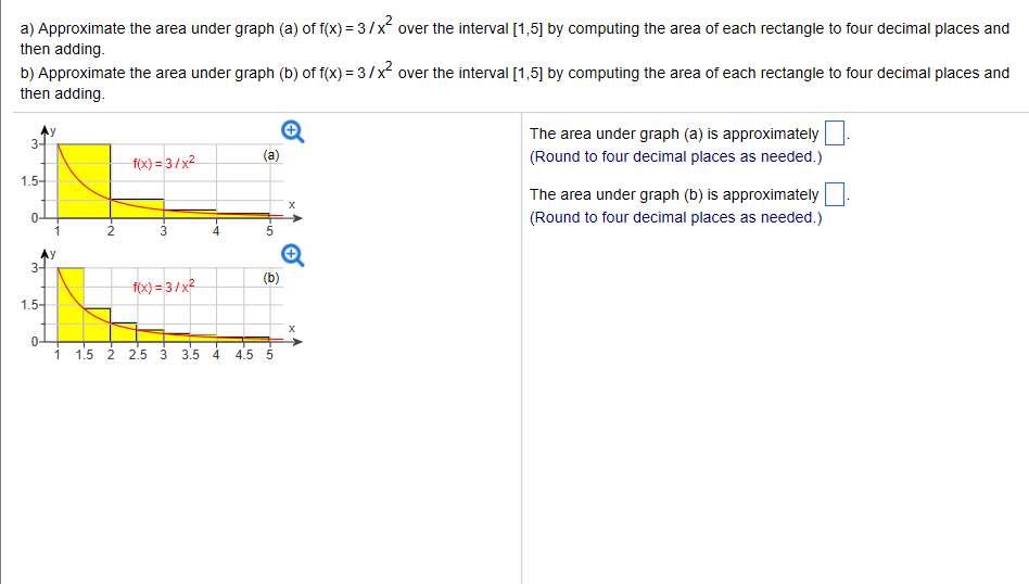 Solved a) Approximate the area under graph (a) of f(x) 3/x | Chegg.com