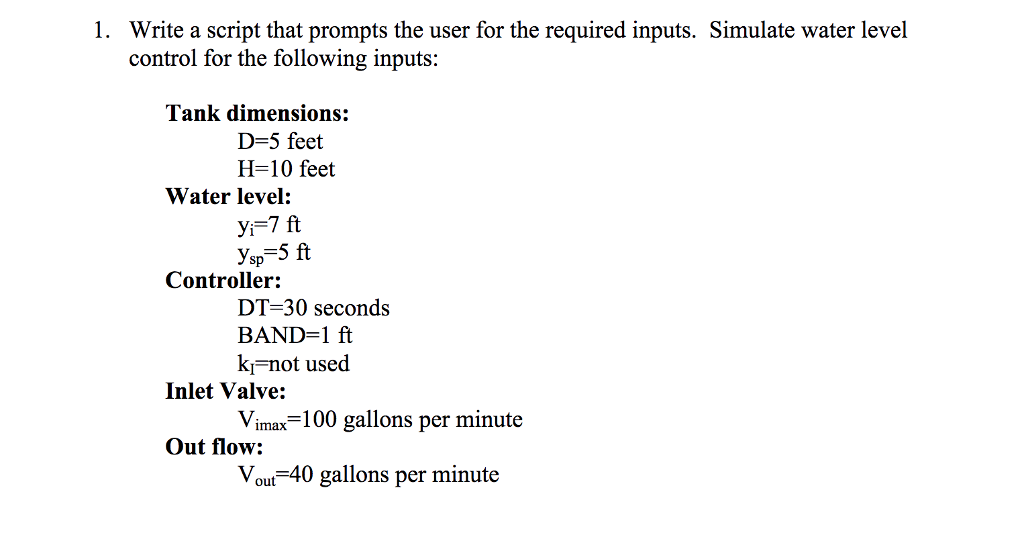 Solved Problem Statement #3a: On/Off Control The | Chegg.com