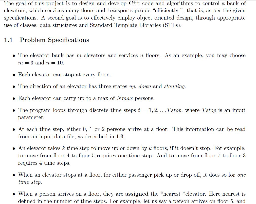 The goal of this project is to design and develop C++ | Chegg.com