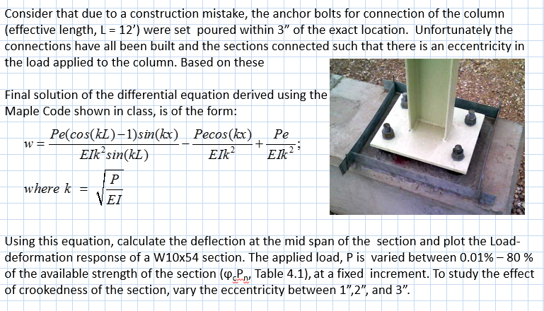 Consider that due to a construction mistake, the | Chegg.com
