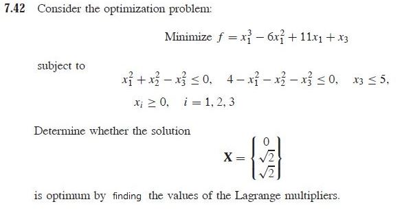 Solved Consider the optimization problem: Minimize f = | Chegg.com