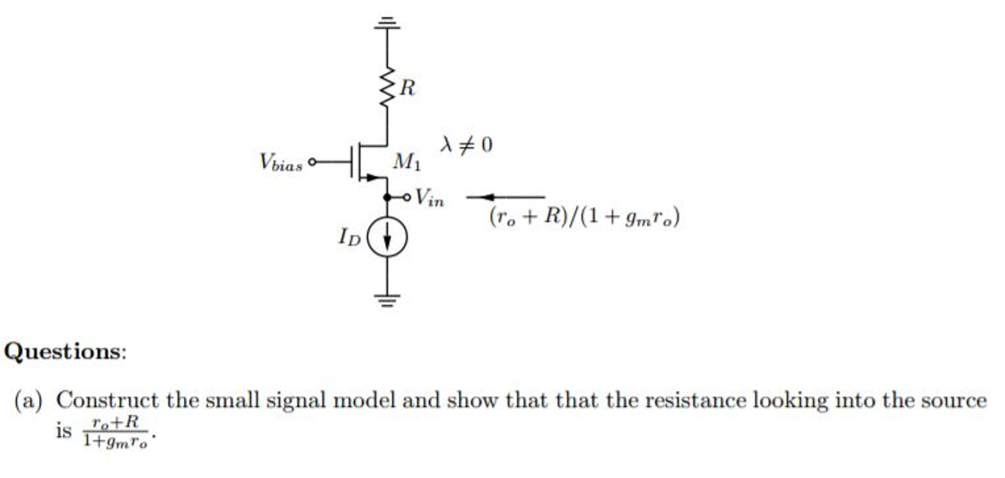 Solved Construct the small signal model and show that that | Chegg.com