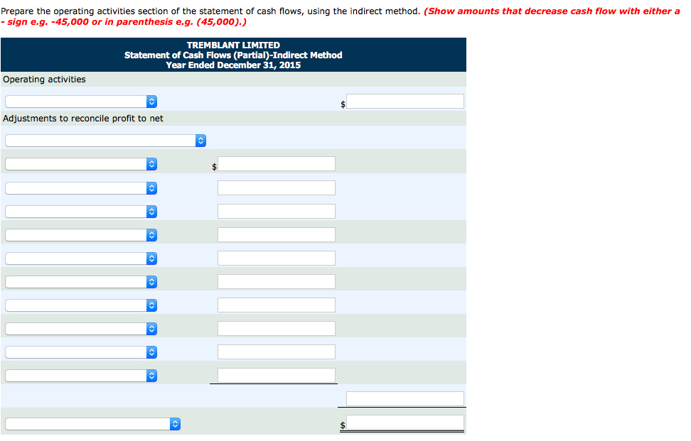 Solved Problem 13-3A (Indirect Method) The income statement | Chegg.com
