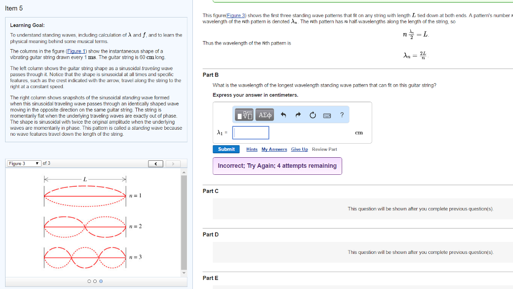 Solved Learning Goal: To understand standing waves | Chegg.com