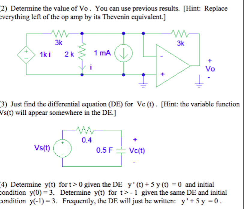 Solved 2) Determine the value of Vo. You can use previous | Chegg.com
