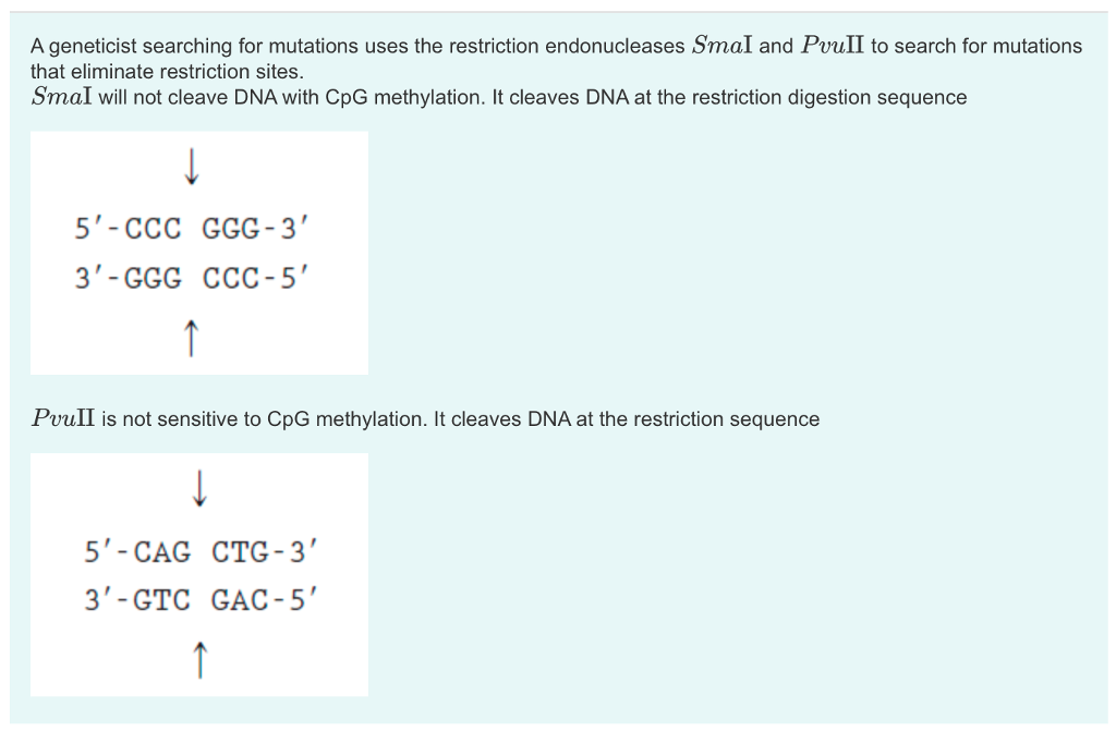Solved A geneticist searching for mutations uses the | Chegg.com