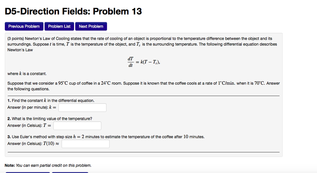 Solved D5 Direction Fields Problem 13 Previous Problem