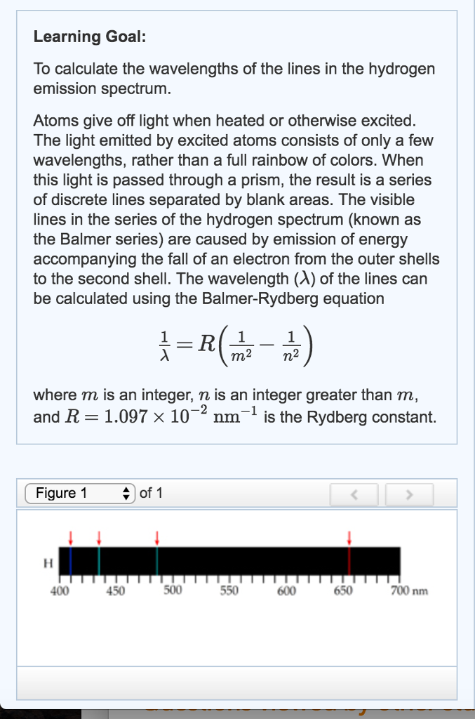 Solved Learning Goal: To calculate the wavelengths of the | Chegg.com