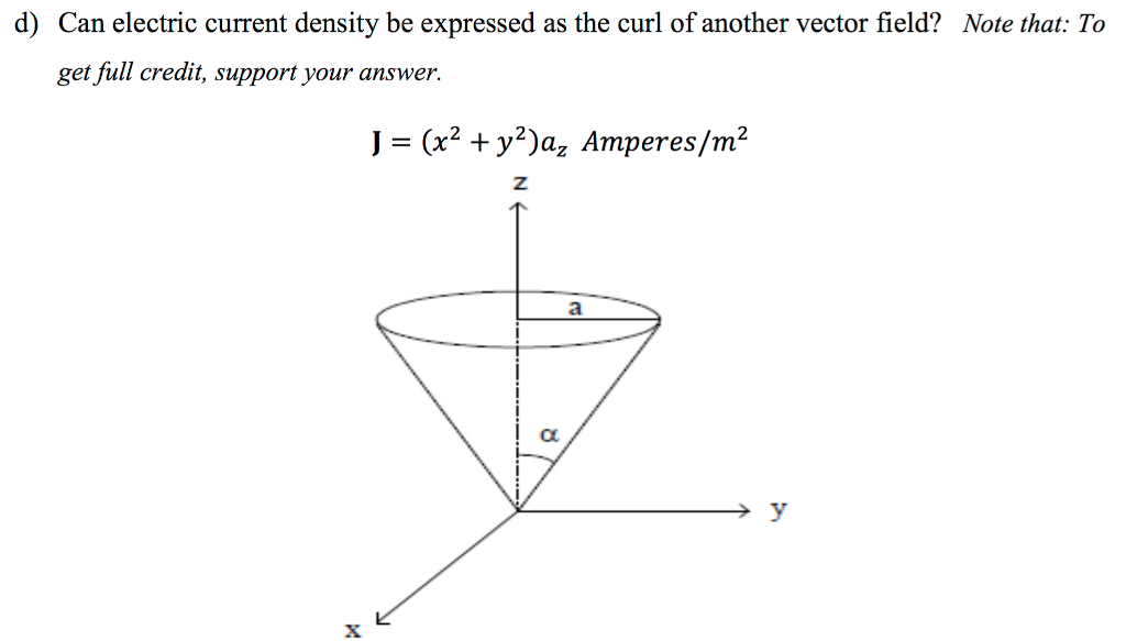 Solved d) Can electric current density be expressed as the | Chegg.com