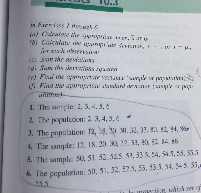 Solved Calculate the appropriate mean, x bar or mu | Chegg.com