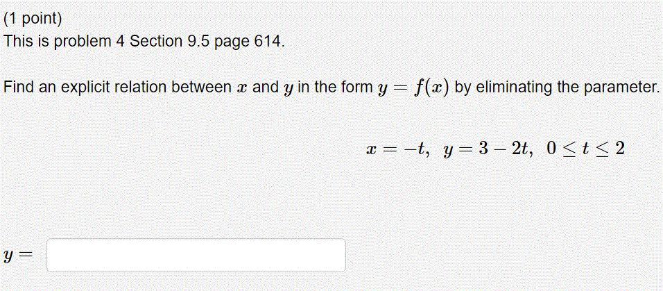 Solved Find an explicit relation between x and y in the form | Chegg.com