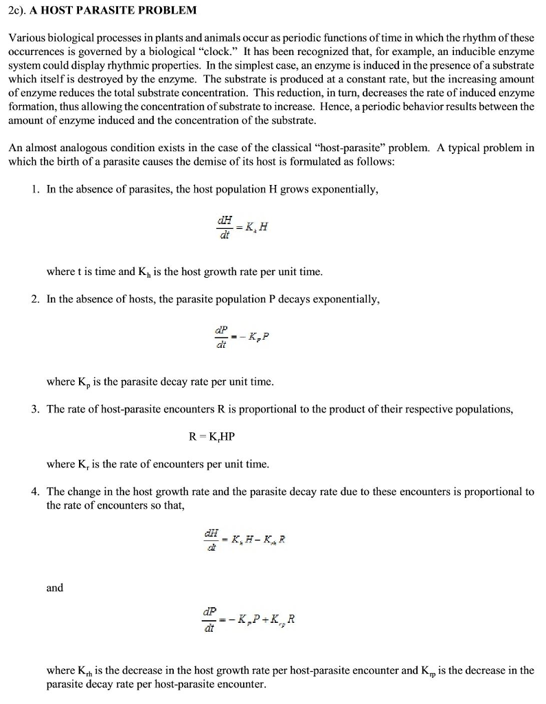 SIMULATION PROBLEM - HOST PARASITE Examine the | Chegg.com