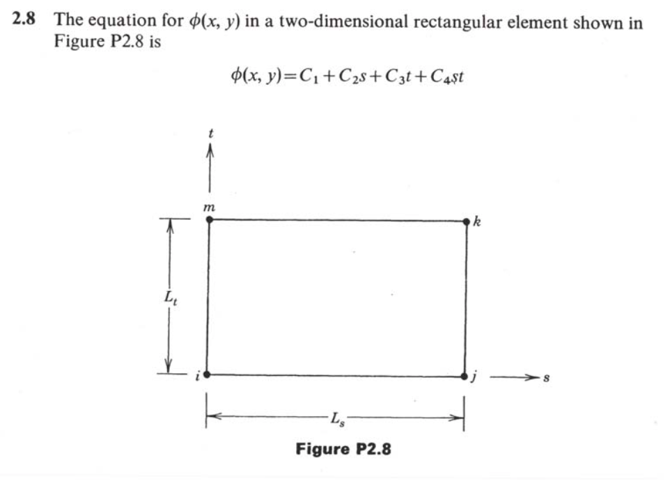 Solved 2.8 The equation for φ(x, y) in a two-dimensional | Chegg.com