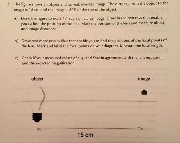 Solved The figure shows an object and its real, inverted | Chegg.com