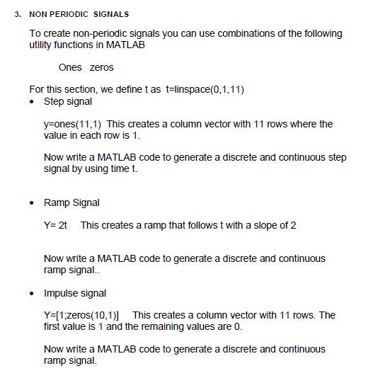 To create non-periodic signals you can use | Chegg.com