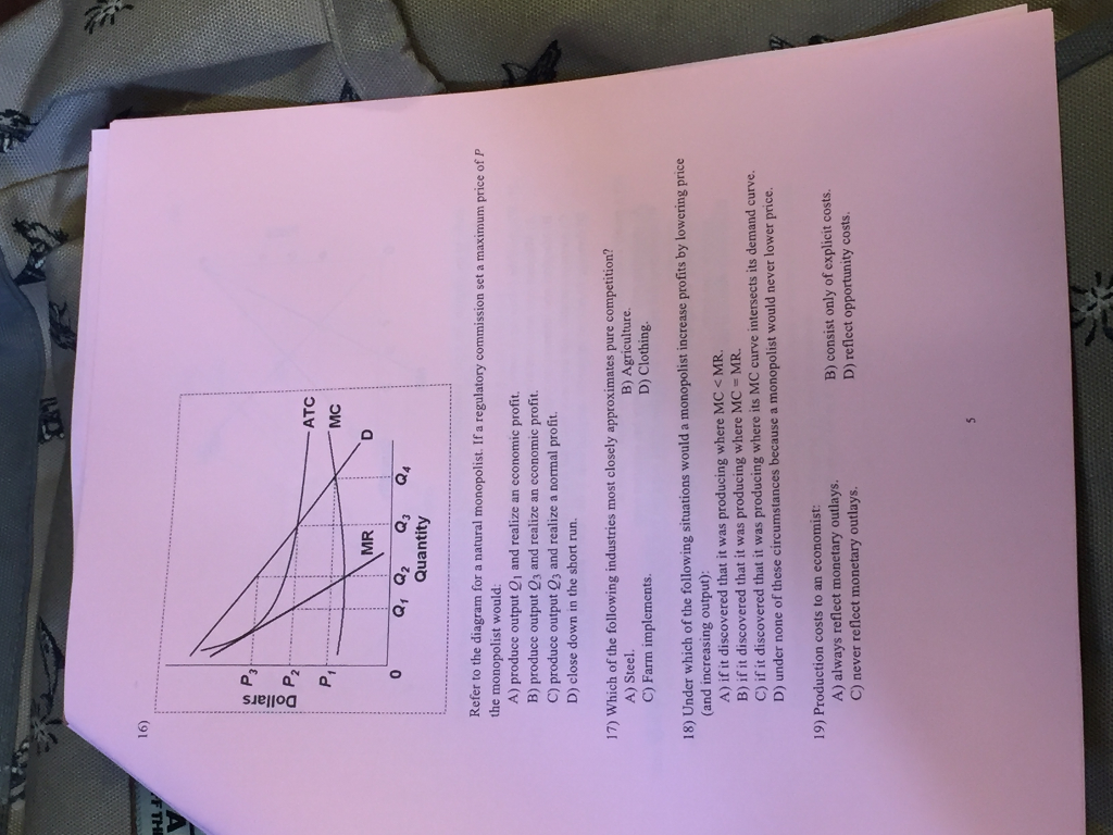 Solved Refer to the diagram for a natural monopolist. If a | Chegg.com
