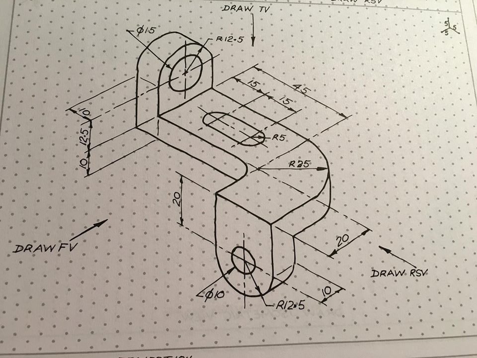 Solved draw top, front, right. | Chegg.com