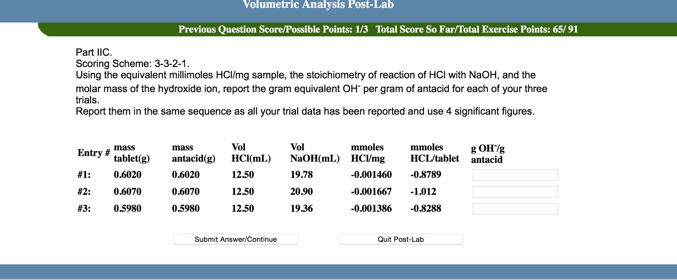 Part lIC. Scoring Scheme: 3-3-2-1. Using the | Chegg.com