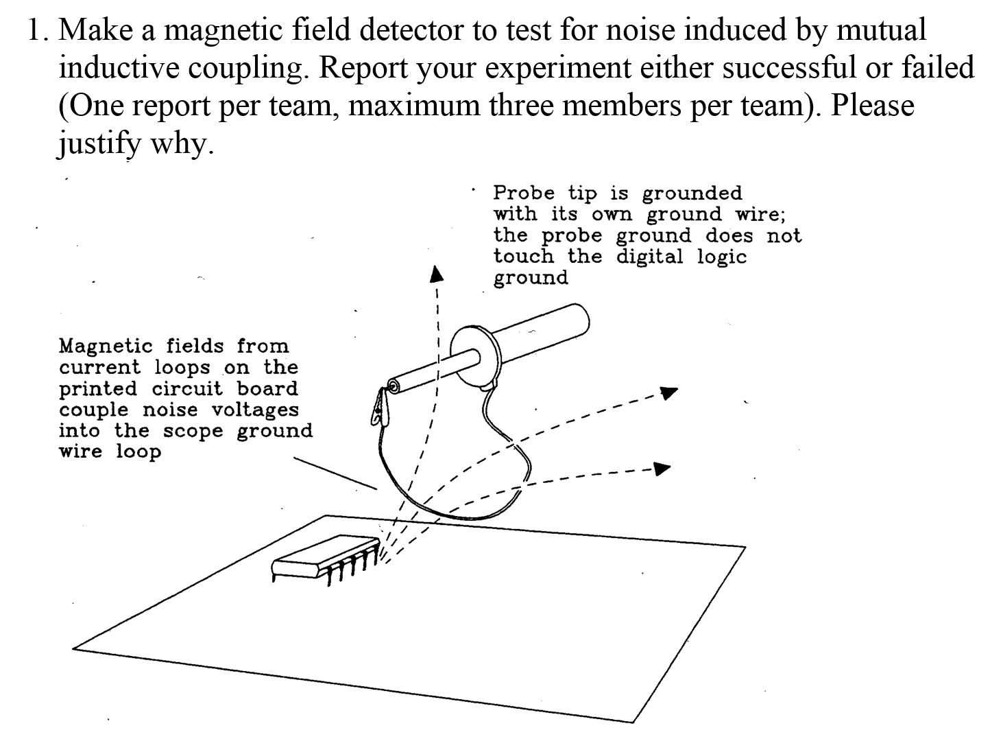 Solved Make a magnetic field detector to test for noise | Chegg.com