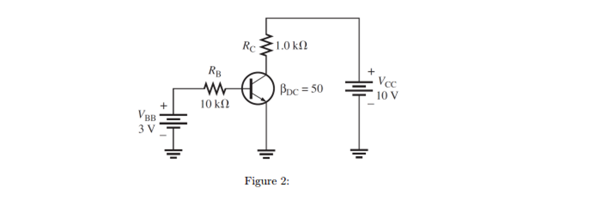 Solved Consider the transistor circuit shown in Figure 2. | Chegg.com
