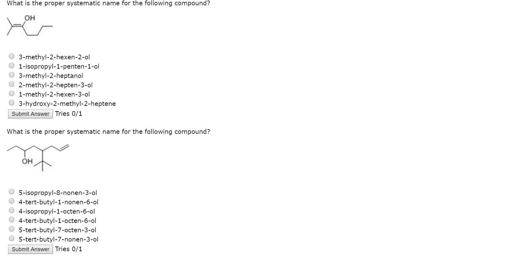 Solved What is the proper systematic name for the following | Chegg.com