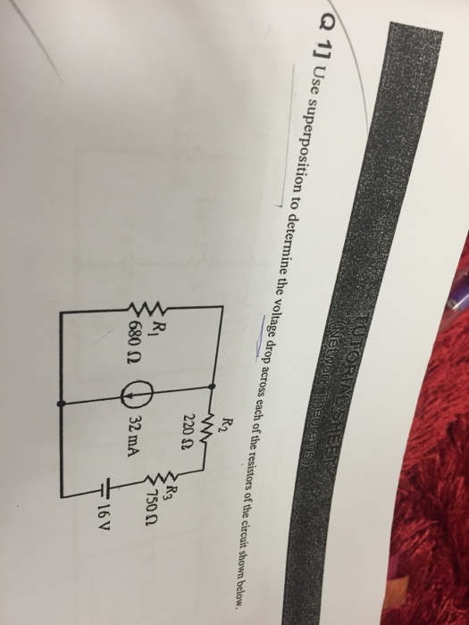 Solved Use superposition to determine the voltage drop | Chegg.com
