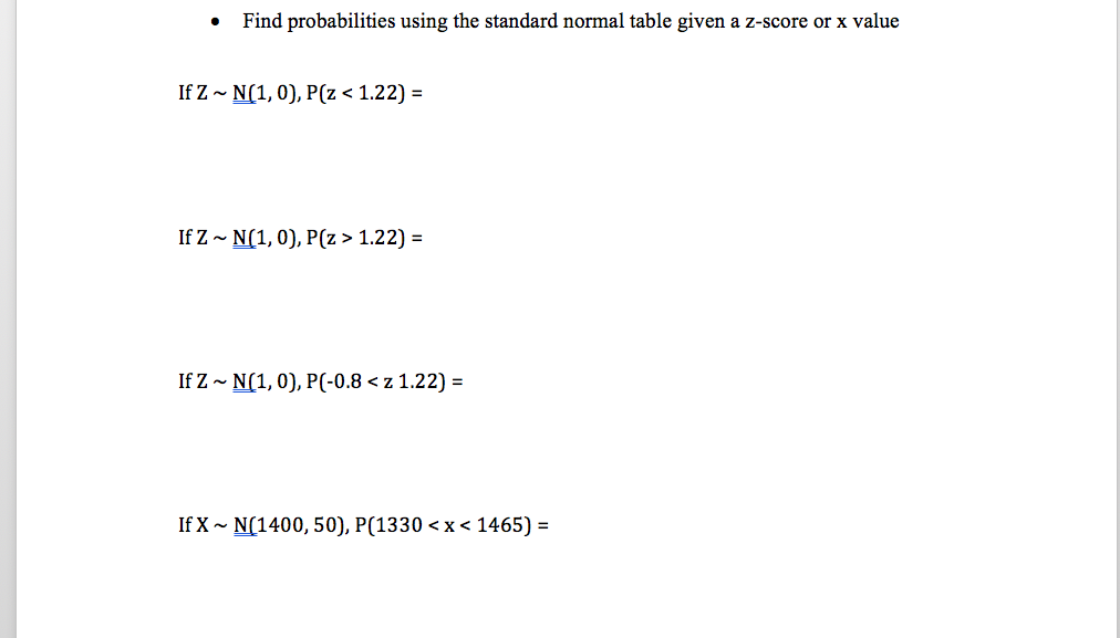 Solved Find probabilities using the standard normal table | Chegg.com