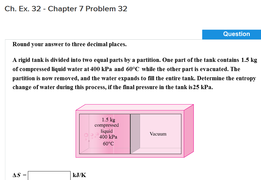 Solved A rigid tank is divided into two equal parts by a | Chegg.com