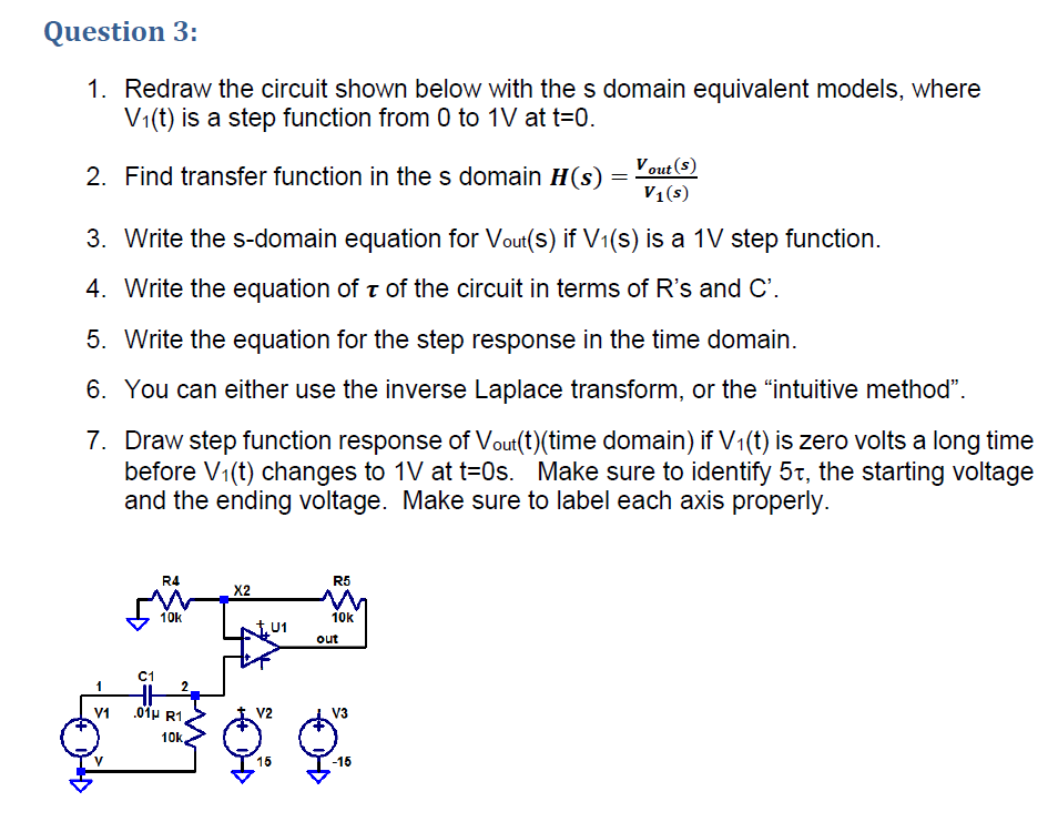 Solved Question 3: 1. Redraw the circuit shown below with | Chegg.com