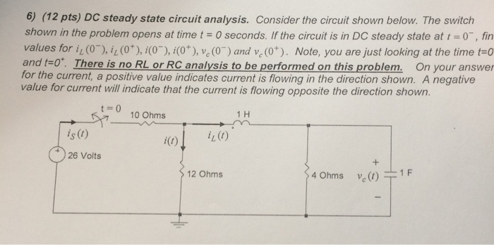 Solved DC steady state circuit analysis. Consider the | Chegg.com Solved DC steady state circuit analysis. Consider the | Chegg.com