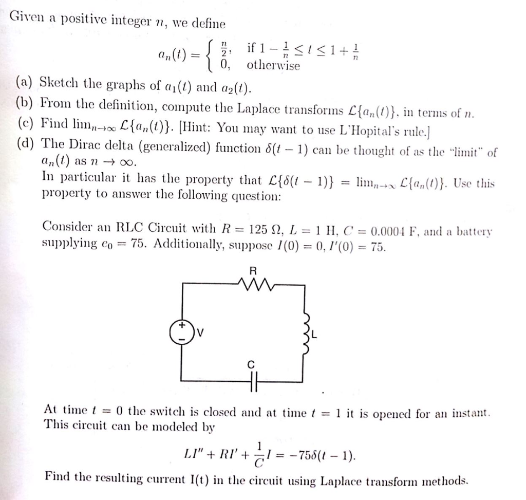 Solved Given a positive integer n, we define 72 0, otherwise | Chegg.com