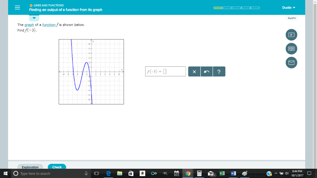 Solved O LINES AND FUNCTIONS Dustin- -Finding an output of a | Chegg.com