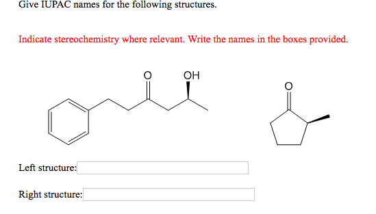Solved Give IUPAC names for the following structures. | Chegg.com