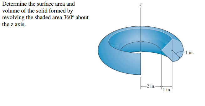 Solved Determine the surface area and volume of the solid | Chegg.com