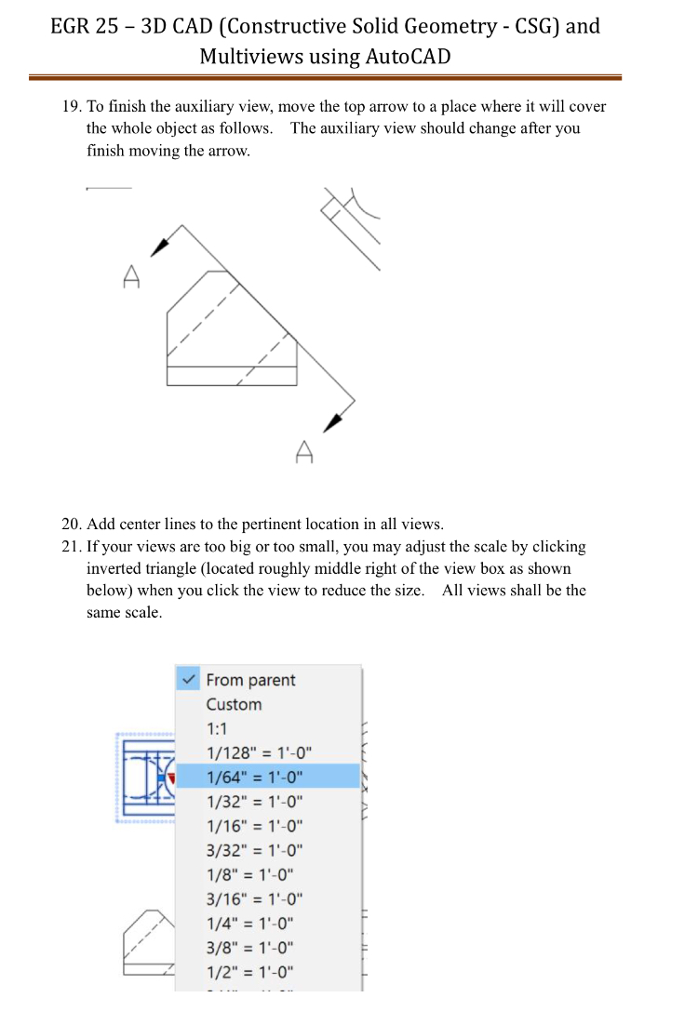 EGR 25 - 3D CAD (Constructive Solid Geometry - CSG) | Chegg.com