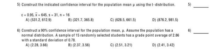 Solved Construct the indicated confidence interval for the | Chegg.com