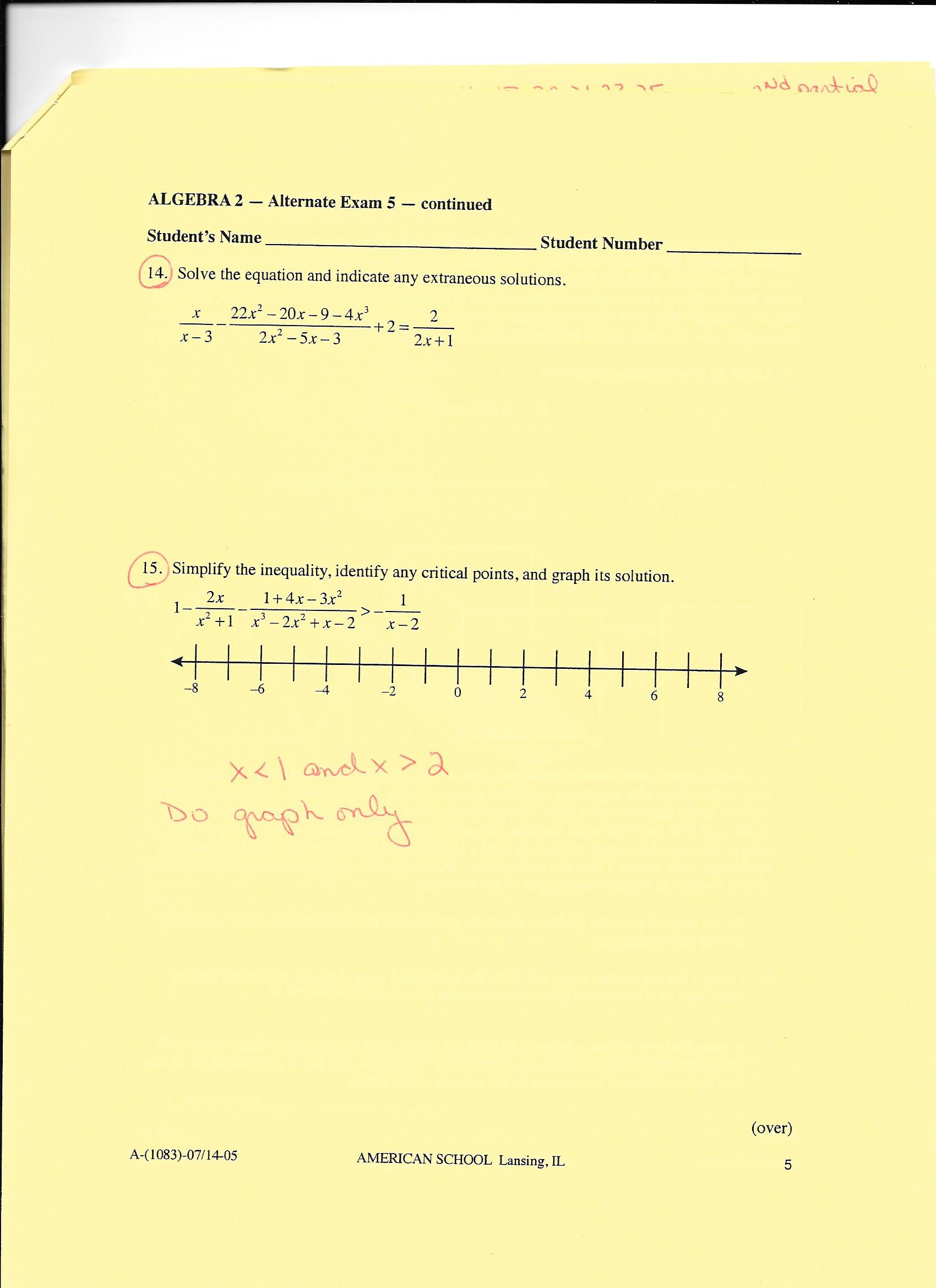 Solved Solve the equation and indicate any extraneous | Chegg.com