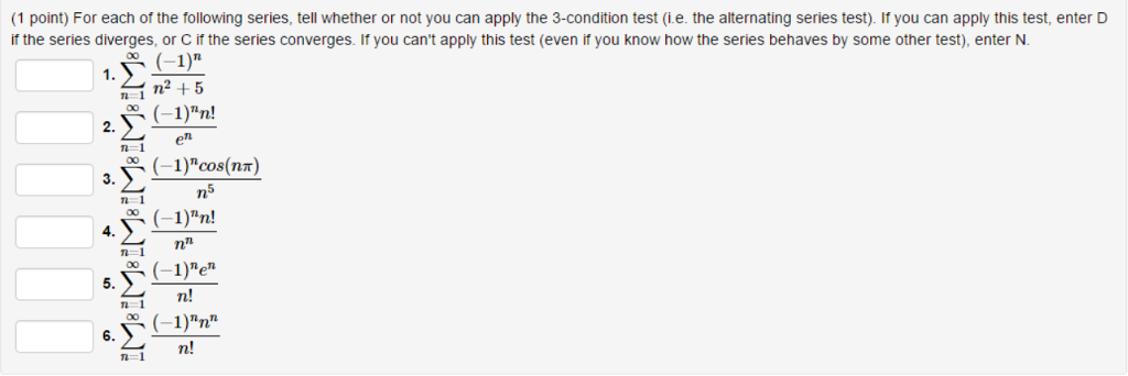 Solved For each of the following series, tell whether or not | Chegg.com