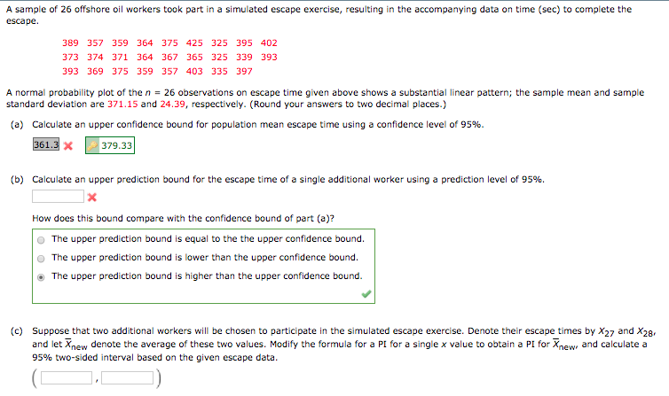 Solved A sample of 26 offshore oil workers took part in a | Chegg.com