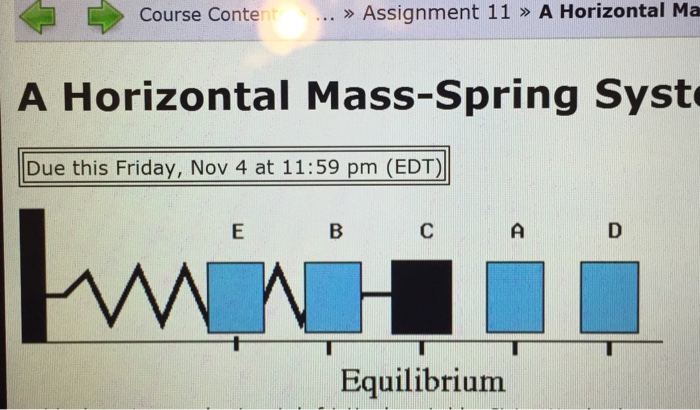 Solved A block rests on a horizontal, frictionless table. It | Chegg.com