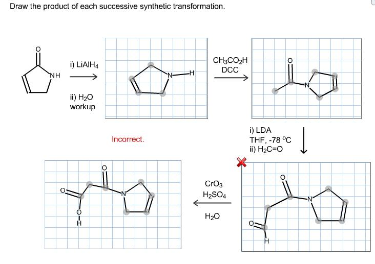 Solved Draw the product of each successive synthetic | Chegg.com