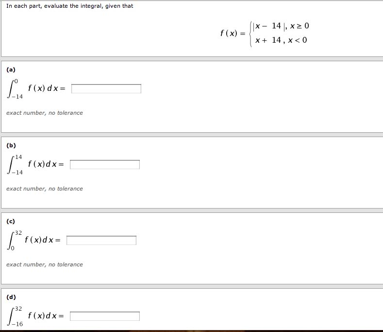 Solved In each part, evaluate the integral, given that | Chegg.com