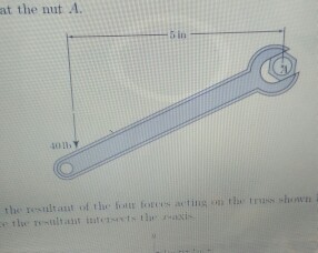 Solved replace the 40lb force exerted on the wrench shown | Chegg.com