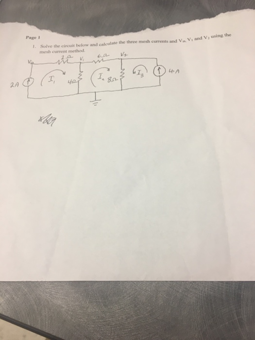 Solved Solve the circuit below and calculate the three mesh | Chegg.com