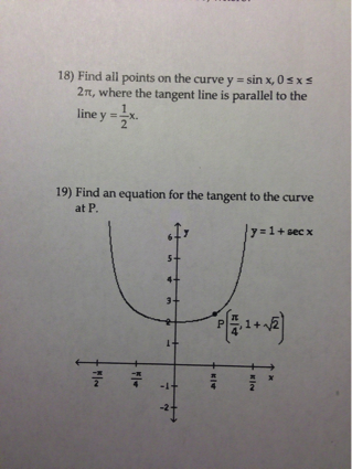 Solved Find all points on the curve y = sin x, 0 le x le 2 | Chegg.com