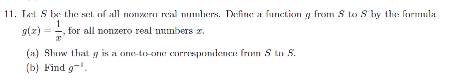 Solved Let S be the set of all nonzero real numbers. Define | Chegg.com