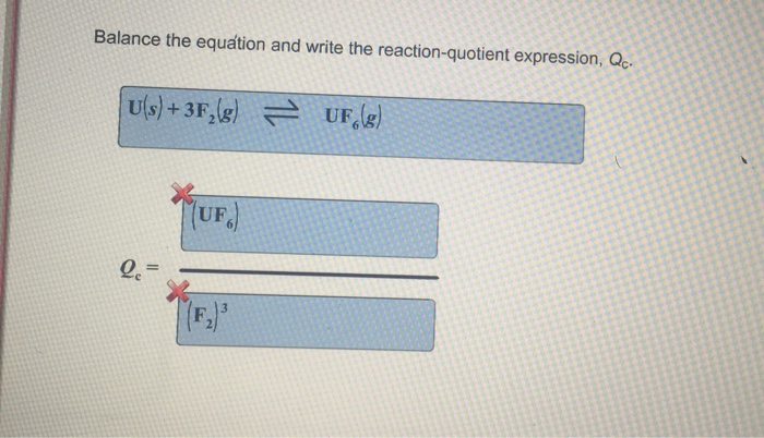 Solved Balance the equation and write the reaction-quotient | Chegg.com