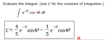 Solved Evaluate the integral. (Use C for the constant of | Chegg.com