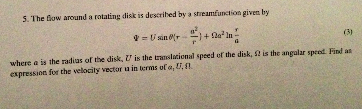 The flow around a rotating disk is described by a | Chegg.com